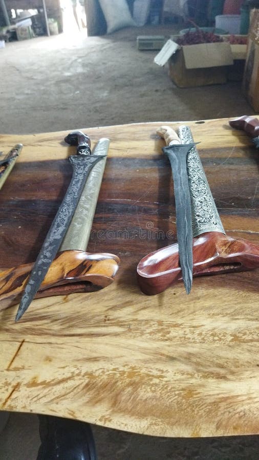 A Traditional Weapon of Indonesian Stock Photo - Image of sculpture ...