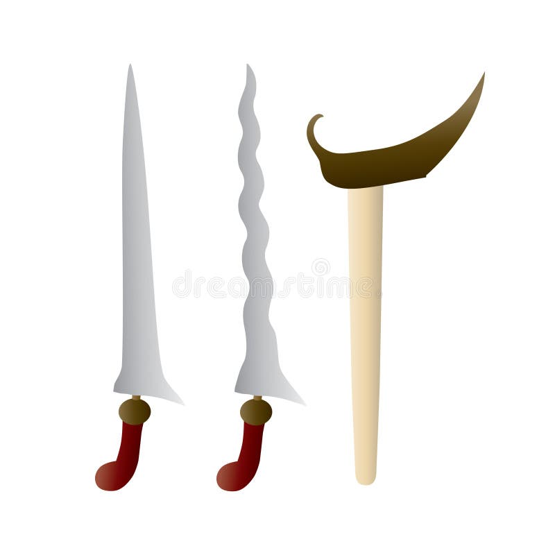 Traditional Weapon. Vector Illustration Decorative Design Stock Vector ...