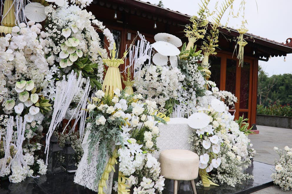 Traditional Wedding Decorations Stock Photo - Image of modern, java ...