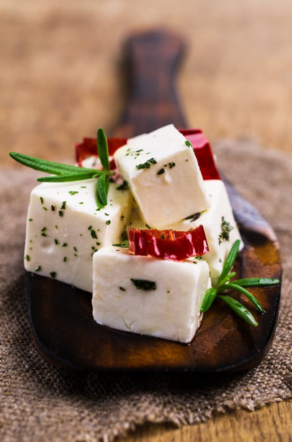 Traditional White Cheese Slices Stock Photo - Image of goat, fast ...