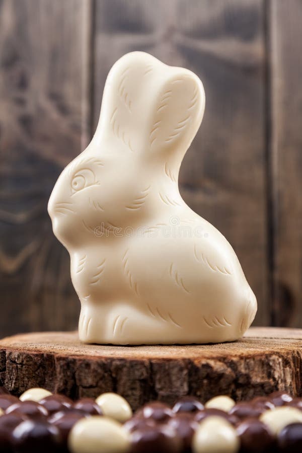 Traditional White Chocolate Easter Holiday Bunny Stock Photo - Image of ...