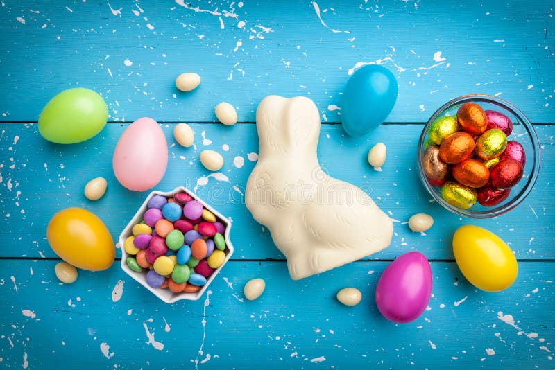 Traditional White Chocolate Easter Holiday Bunny Stock Photo - Image of ...