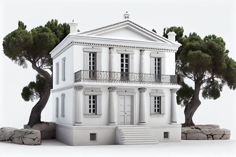 Traditional Greek House Island Stock Illustrations – 390 Traditional ...