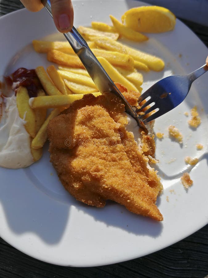 A Traditional Wiener Schnitzel in Austrian Cuisine Stock Image - Image ...