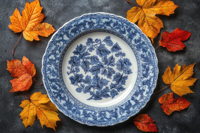 A Traditional Willow Pattern China Plate, Intricate and Historical ...