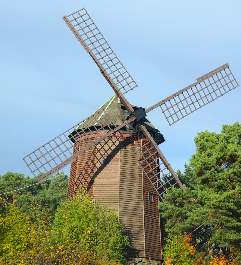 Traditional windmill stock photo. Image of cesis, wind - 151750144
