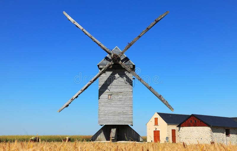 Traditional windmill stock photo. Image of loir, rural - 18910928