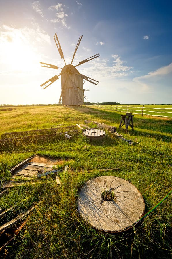 Traditional Windmill on the Countryside Stock Photo - Image of historic ...