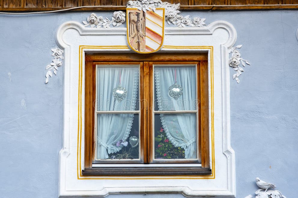 Traditional Window Shutters Stock Photo - Image of store, wood: 364528010