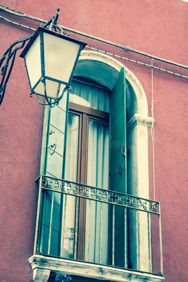 Traditional Window of Typical Old Venice Building Stock Photo - Image ...