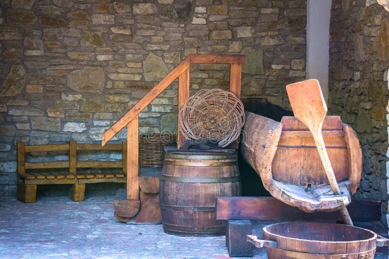Traditional wine making editorial image. Image of large - 199137695