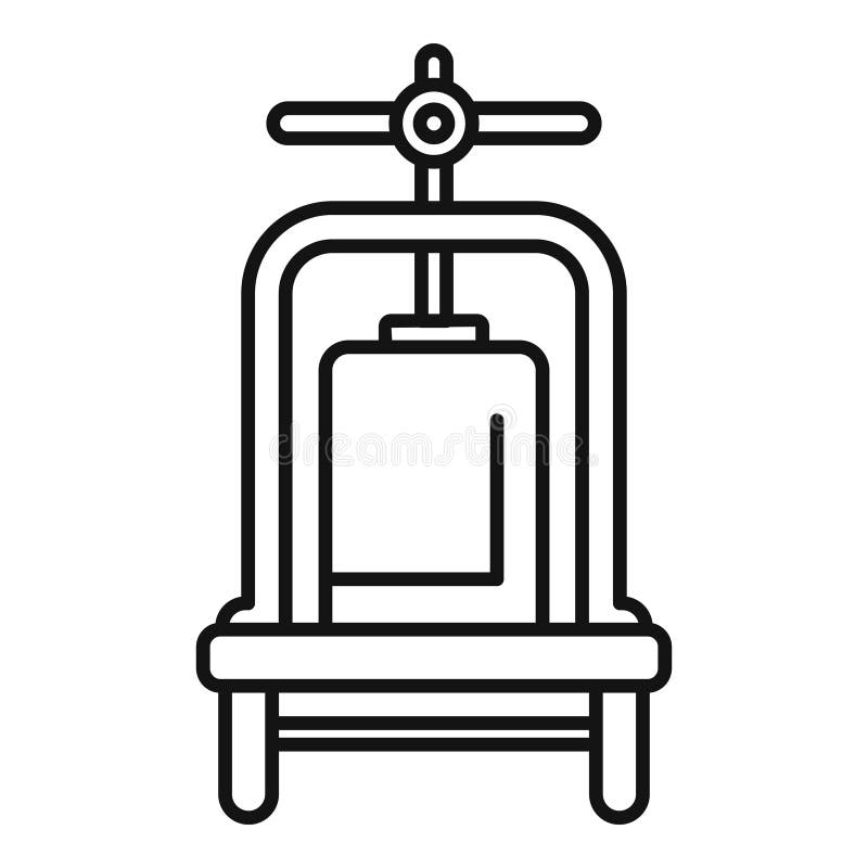 Traditional Wine Press Machine Pressing Grapes for Winemaking Process ...