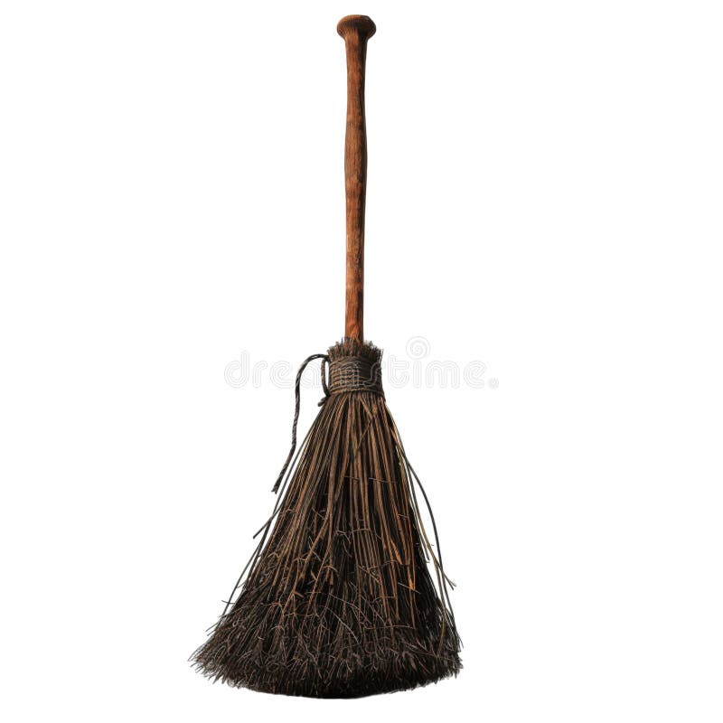 A Traditional Witch S Broom with a Wooden Handle Stock Photo ...