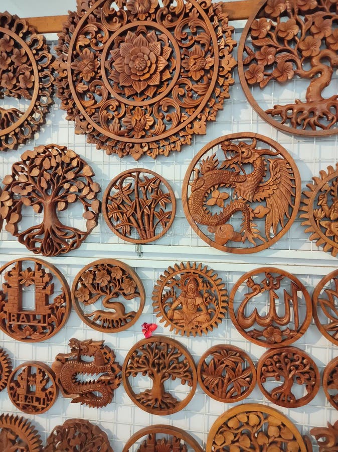 Traditional Wood Carving at Bali, Indonesia Stock Image - Image of ...