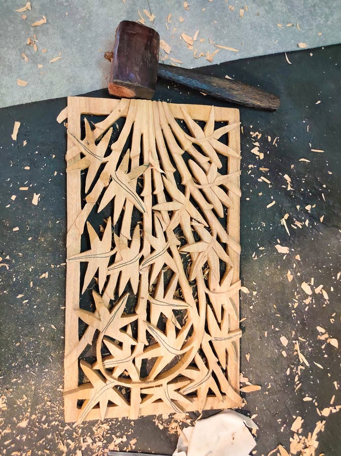 Traditional Wood Carving at Bali, Indonesia Stock Image - Image of ...