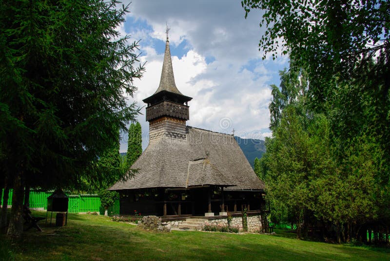 Traditional Romanian Orthodox Wood Church Stock Image - Image of ...