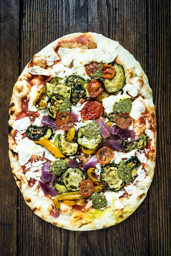 Traditional Wood Fire Pizza Stock Photo - Image of rustic, gourmet ...