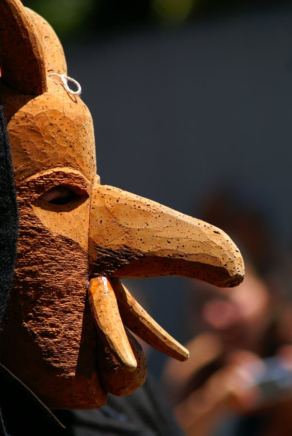 Traditional wood mask editorial photo. Image of nose - 15160856