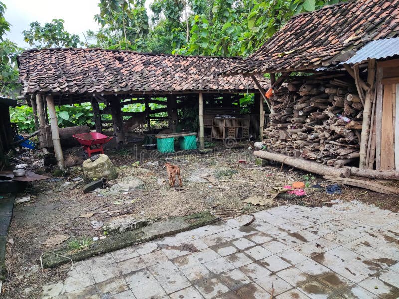Traditional Wood Storage Village Java Island Stock Image - Image of ...