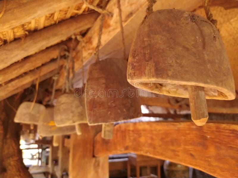 Traditional Wooden bell stock image. Image of bell, traditional - 198676013