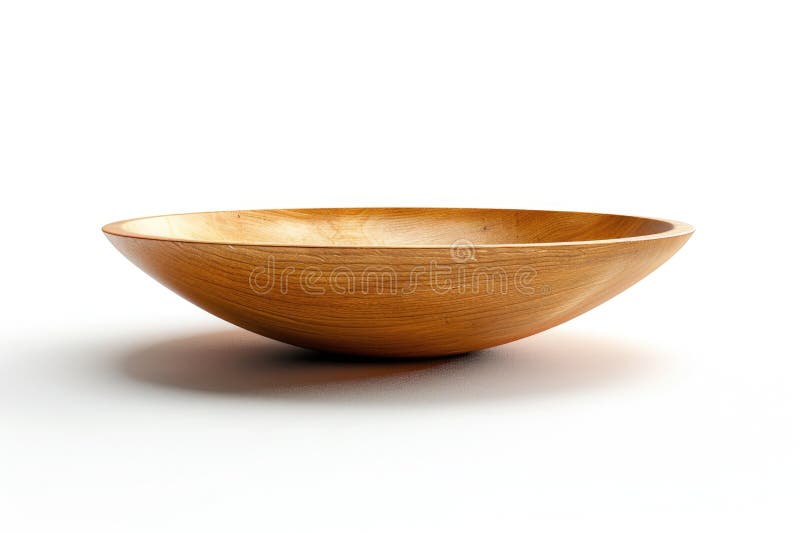 A Traditional Wooden Bowl Placed on a Table Stock Image - Image of ...