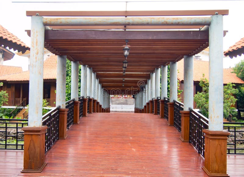 Traditional Wooden Bridge with Classic Design Editorial Stock Image ...