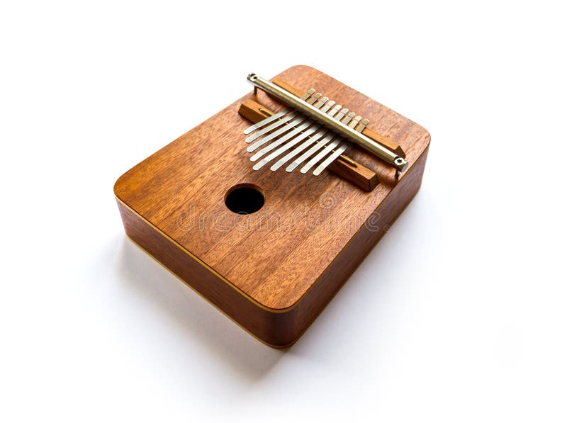 Traditional Wooden Kalimba Isolated on White Stock Image - Image of ...
