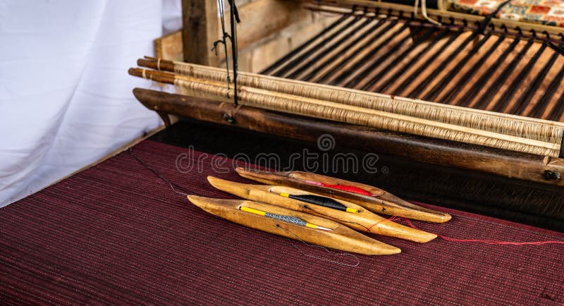 Traditional Loom Machine Vintage Style is Tool for Weave of Making Silk ...