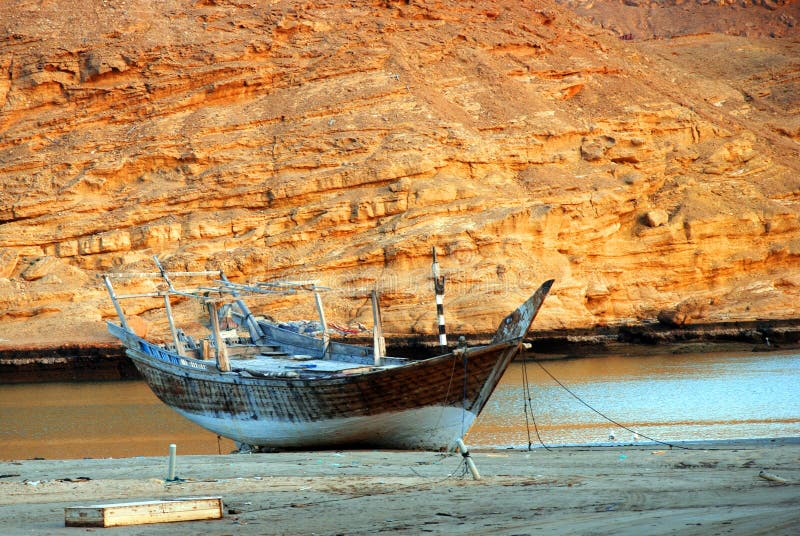Traditional Wooden Ships in the Harbor of Sur, Sultanate of Oman Stock ...