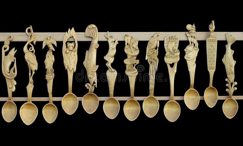 Traditional wooden spoons stock photo. Image of romania - 26535120