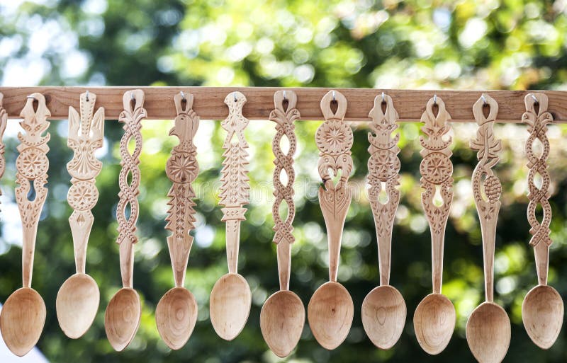 Traditional wooden spoons stock image. Image of cooking - 44655363