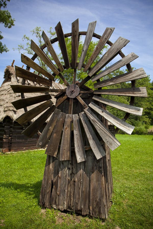 Wooden windmill. Monument stock photo. Image of fabric - 61507644