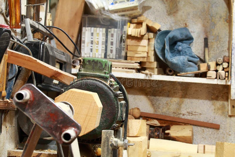 Woodworker lathe stock photo. Image of workshop, work - 110940572