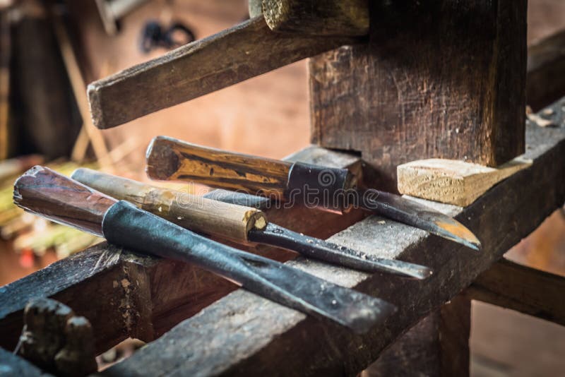 Traditional Woodworker Tools Stock Image - Image of handle, wood: 92346359