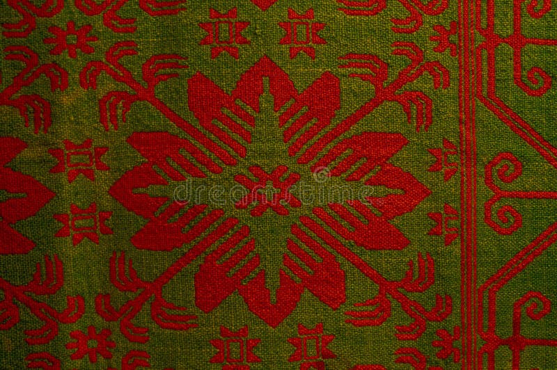 Traditional Wool Mat Texture with Floral Pattern Stock Image - Image of ...