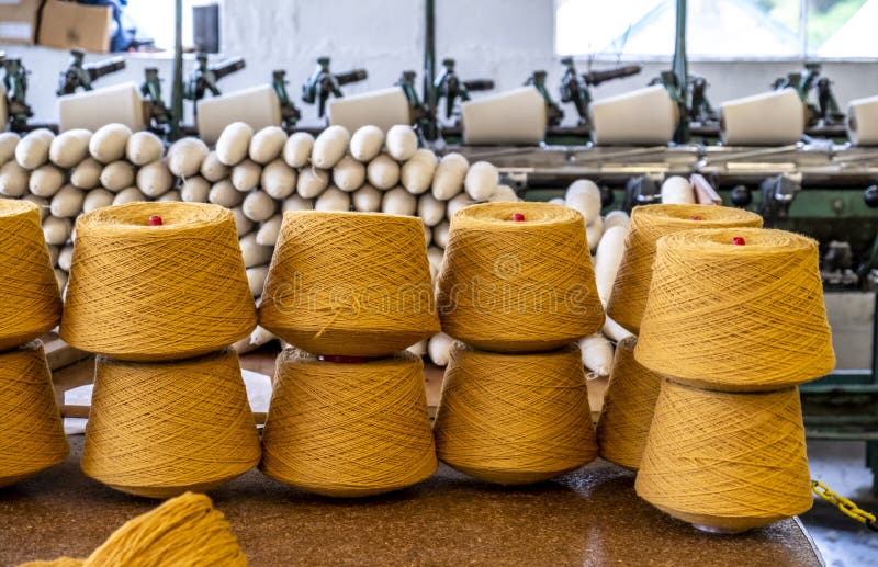 Traditional Wool Reels of the British Waving and Textile Industry Stock ...