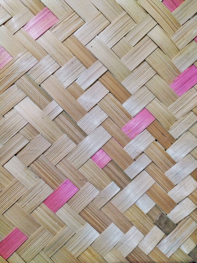 Traditional Wooven Bamboo Texture from Fan Stock Image - Image of ...
