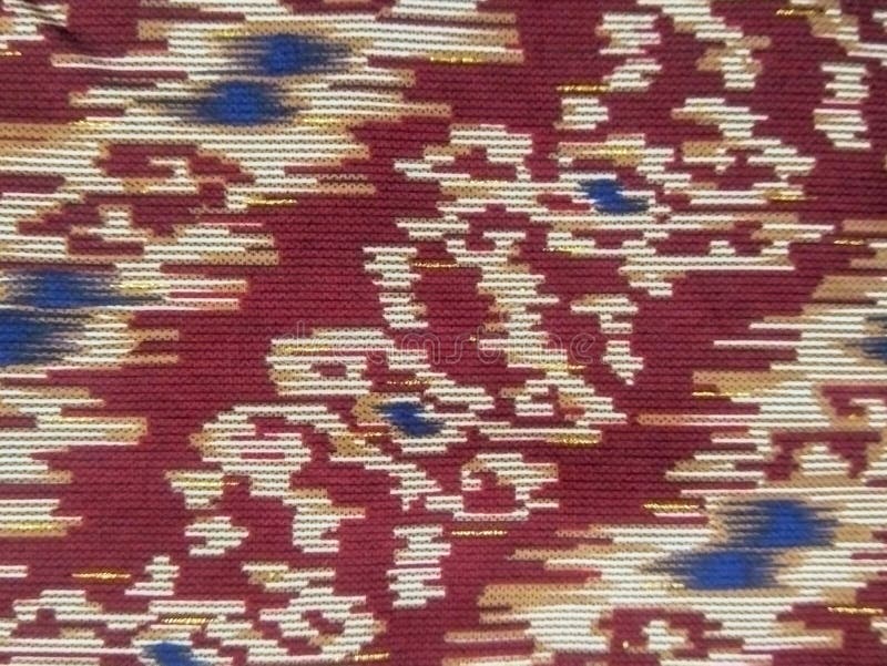 Traditional Woven Fabric with Ethnic Pattern - Close-Up Detail Stock ...