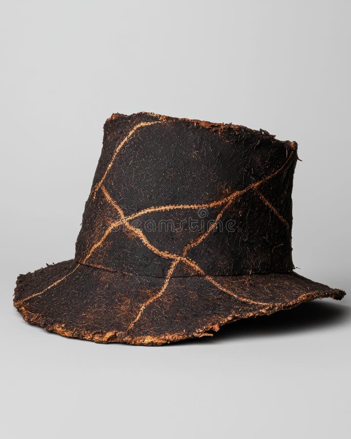 A Traditional Woven Hat with a Unique Design. Stock Illustration ...