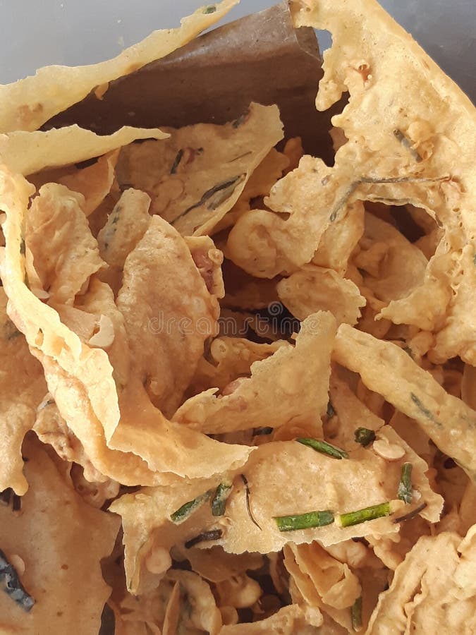 Yellow Raw Crackers or Kerupuk Sell on the Traditional Market in ...