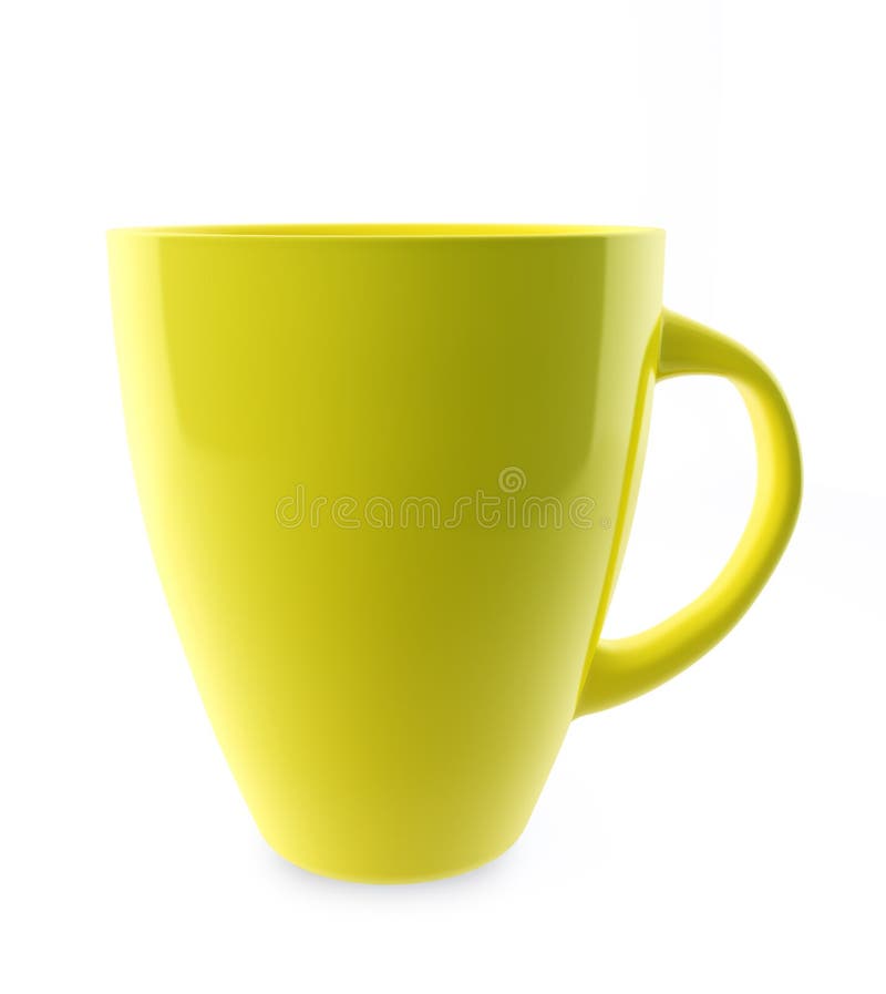 Traditional yellow tea cup stock illustration. Illustration of shot ...