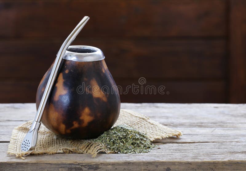 Traditional yerba mate tea stock image. Image of gourd - 135147135