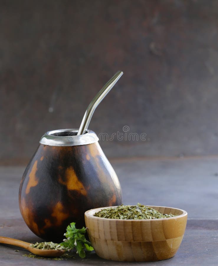 Traditional yerba mate tea stock image. Image of beverage - 135147537