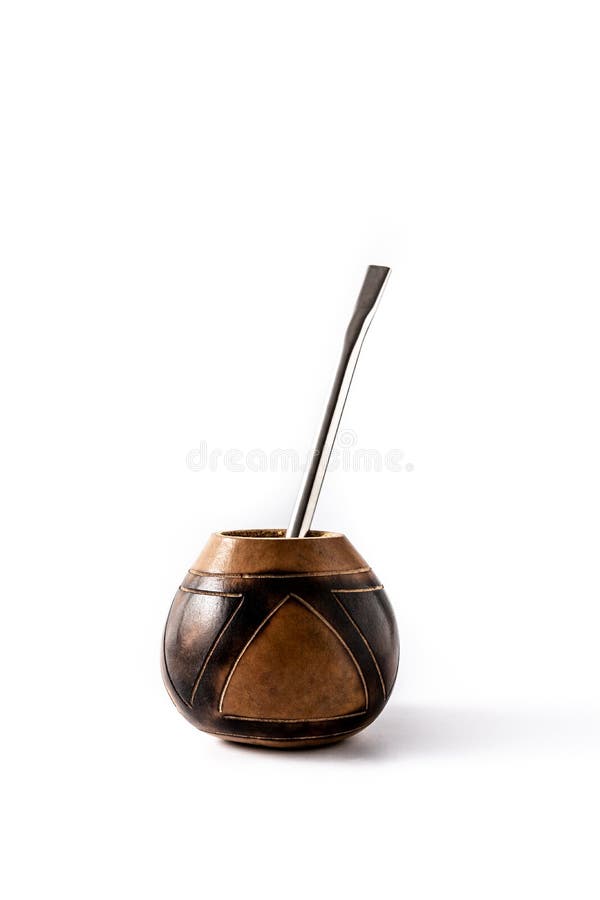 Traditional Yerba Mate Tea Isolated on White Background Stock Photo ...