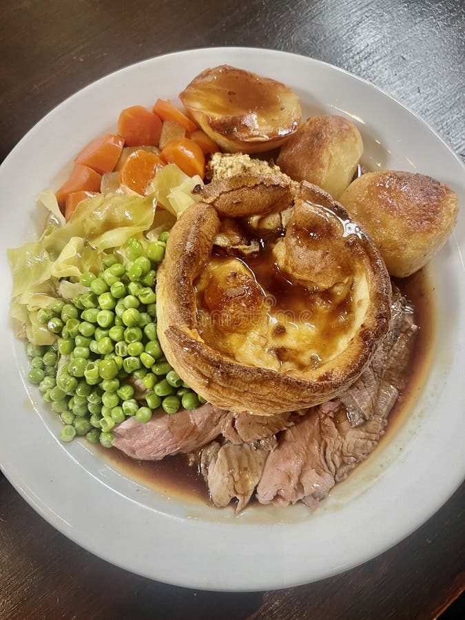 Traditional Yorkshire Pudding Stock Image - Image of sunday, restaurant ...