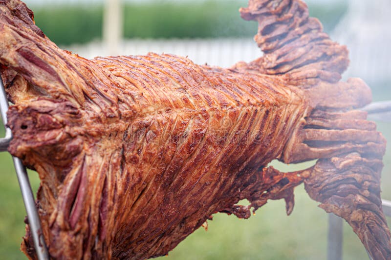 Traditionally Prepared Grilled Lamb Shank Stock Photo - Image of ...