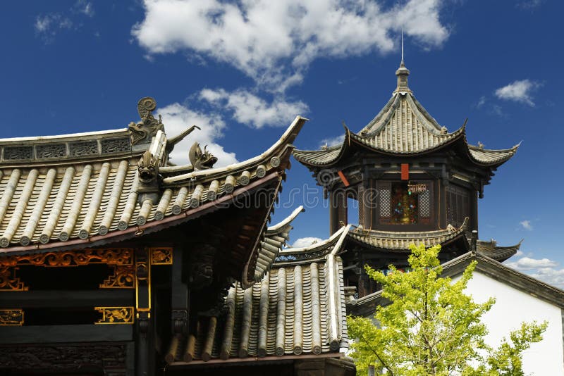 Traditioneel Dak, Tegel, Van Chinese Gebouwen Stock Foto - Image of ...