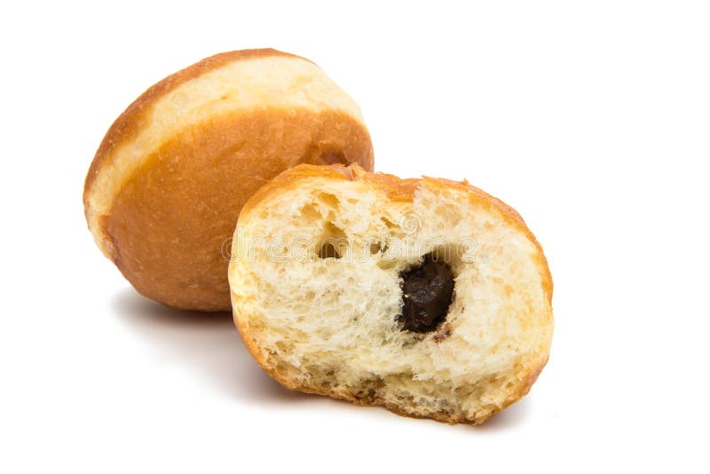 Traditioneel Duits Berliner Gebakje Met Jam Het Vullen Stock Afbeelding ...