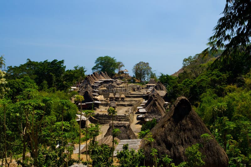 Traditioneel Ngada Dorp Bena Stock Afbeelding - Image of zuidoosten ...