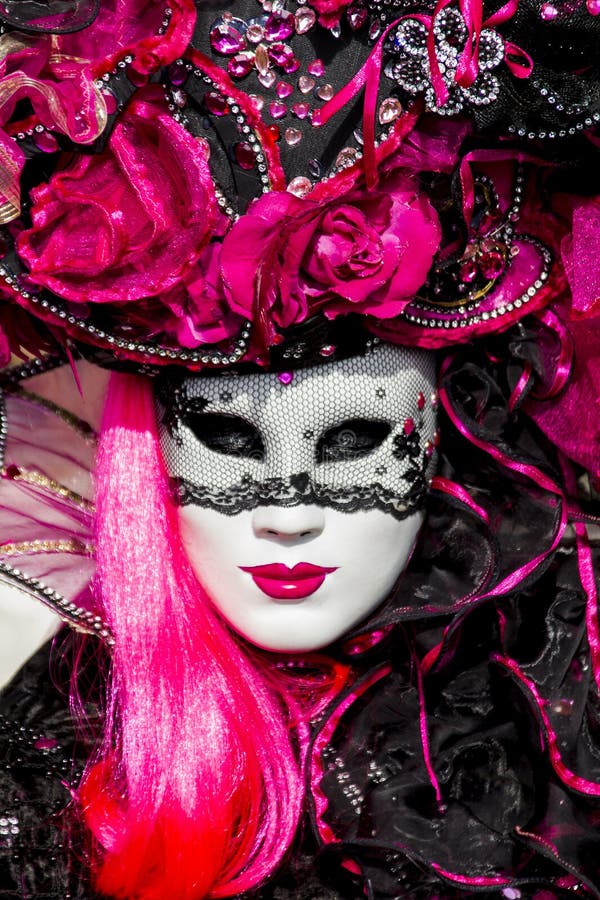 Traditioneel Venetiaans Carnaval Masker Stock Afbeelding - Image of ...